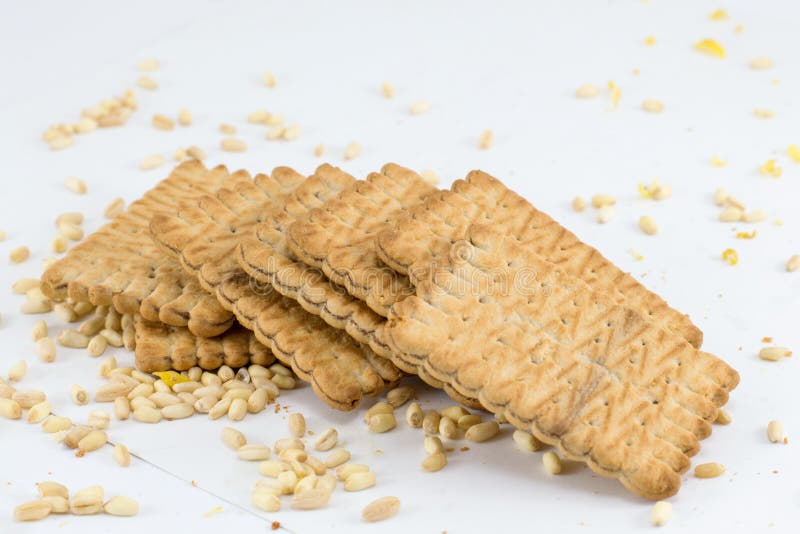 Bunch of Sweet Cookies on White Stock Image - Image of heap, shaped ...