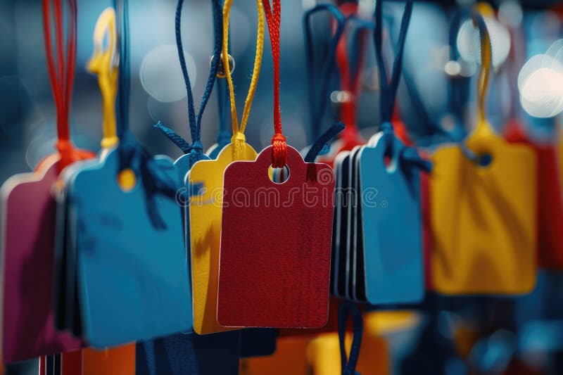 A Bunch of Tags Hanging from a String. Ideal for Labeling or Organizing ...
