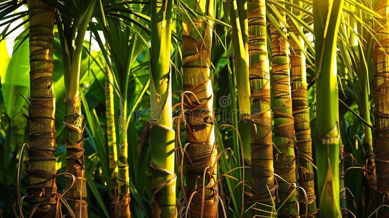 A Bunch of Tall Trees in the Sun Stock Photo - Image of generated ...