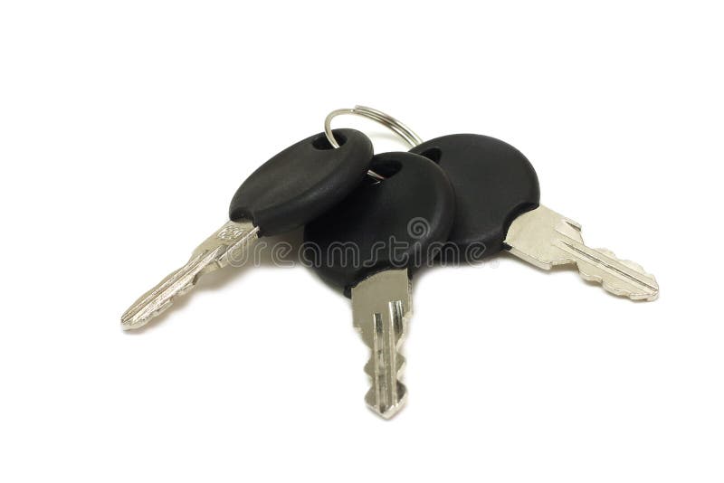 Bunch of three small keys stock image. Image of unlock - 58438315