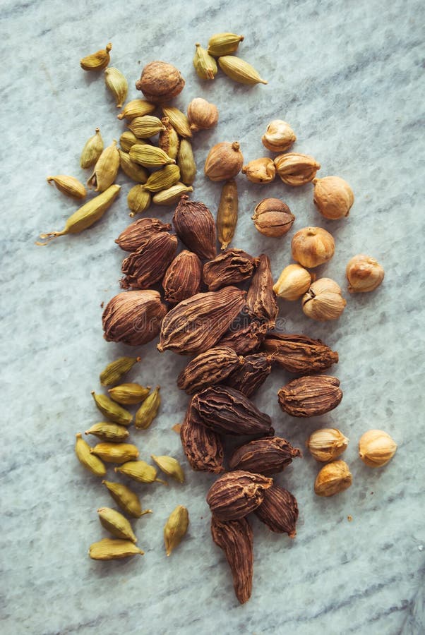 Bunch of Three Types of Cardamom Stock Image - Image of east, cooking ...