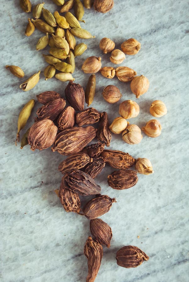 Bunch of Three Types of Cardamom Stock Image - Image of herb, condiment ...