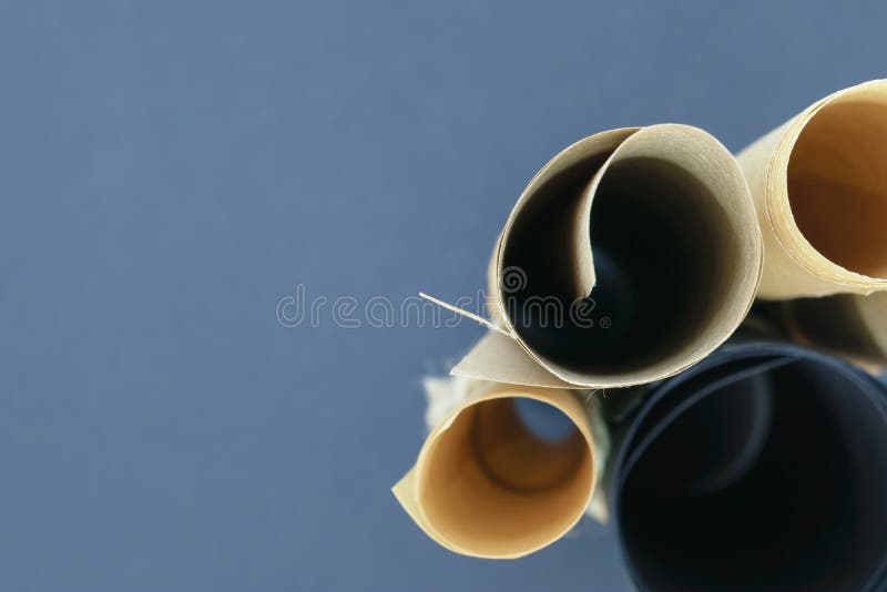 Twisted Burned Beige Scroll Paper Stock Photo - Image of burned ...