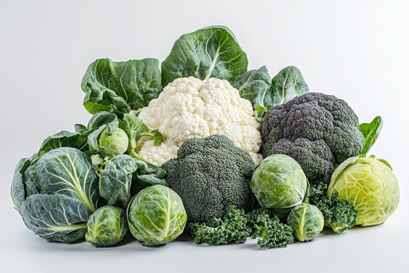 A Bunch of Vegetables Including Broccoli, Cauliflower Stock Photo ...