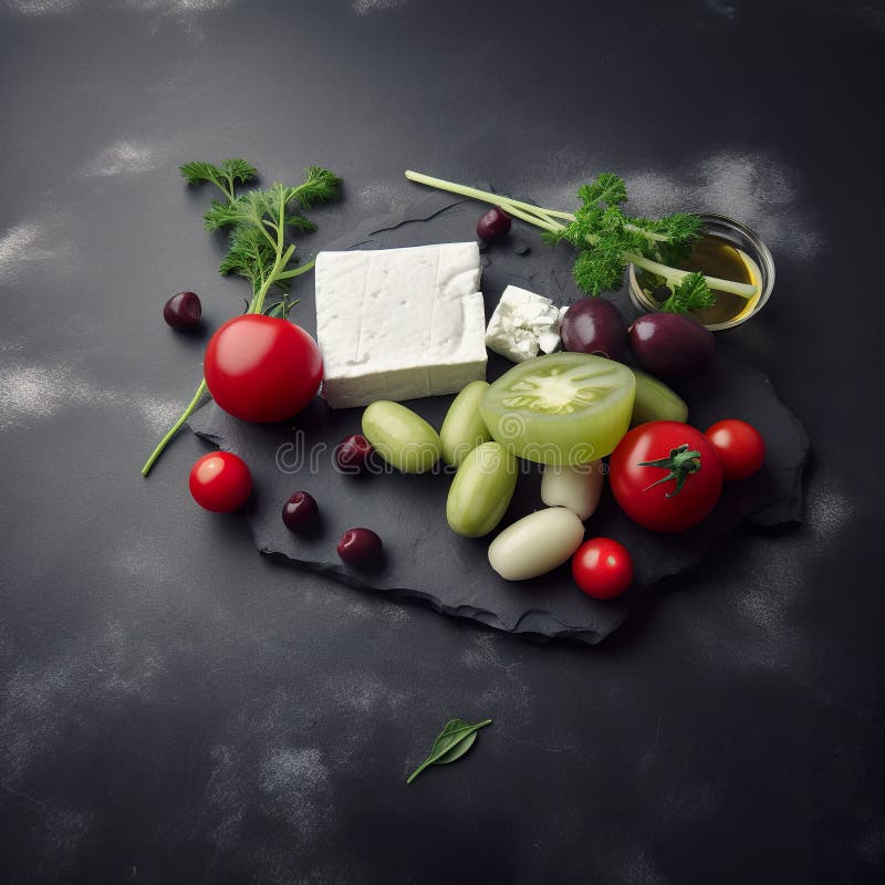 A Bunch of Vegetables that are on a Table. AI Generative Image Stock ...