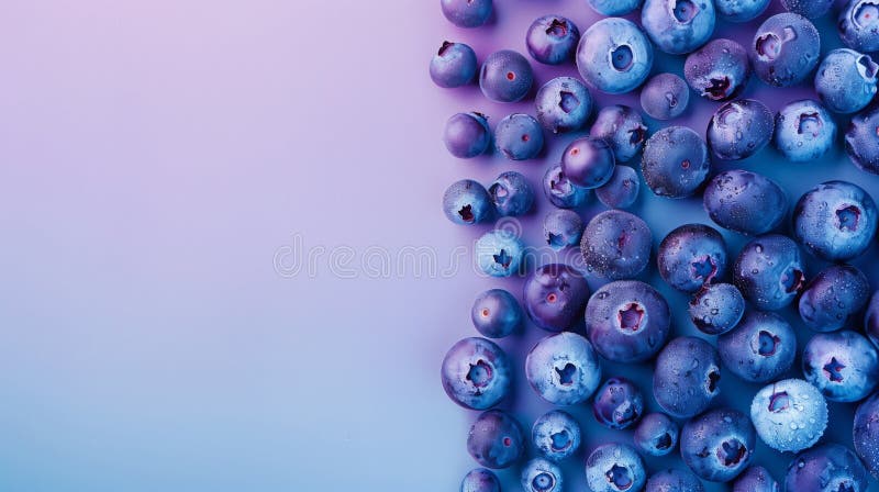 A Bunch of Vibrant Blueberries is Gracefully Placed on a Table ...