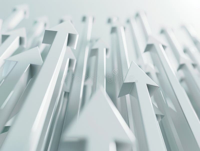 Bunch White Arrows Pointing Upwards Stock Photos - Free & Royalty-Free ...