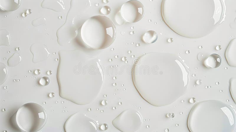 A Bunch of White Liquid with Water Droplets on a White Surface Stock ...