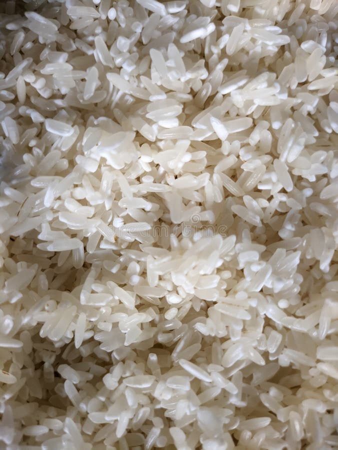 A Bunch of White Rice Grains Stock Photo - Image of closeup, dinner ...