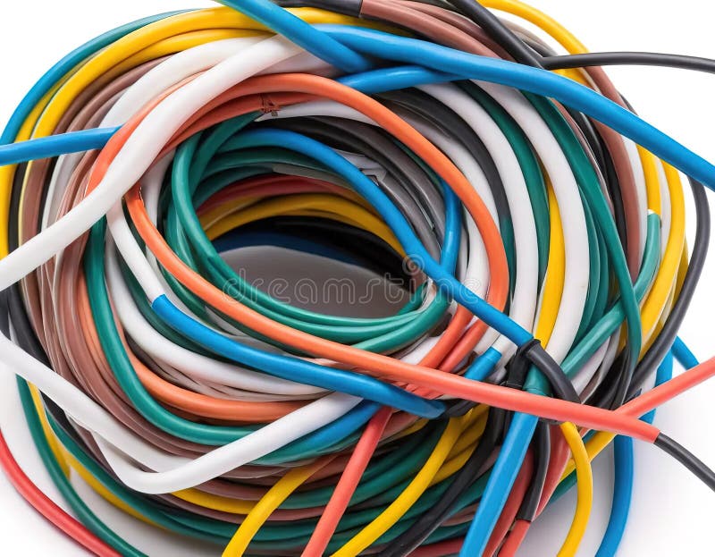 A Bunch of Wires are Wrapped Together in a Bundle Stock Illustration ...
