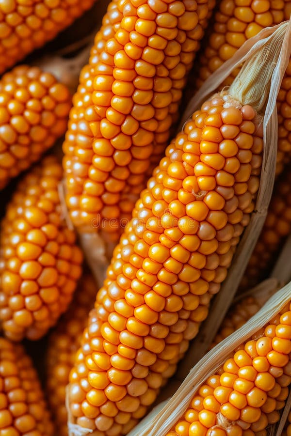 A Bunch of Yellow Corn on the Cob in a Basket Stock Photo - Image of ...