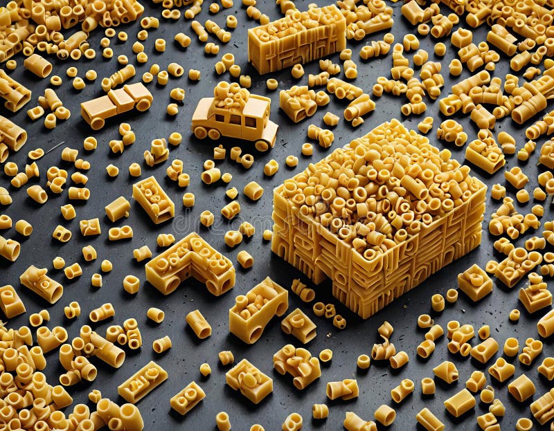 A Bunch of Yellow Objects on a Table. Generative AI Stock Image - Image ...