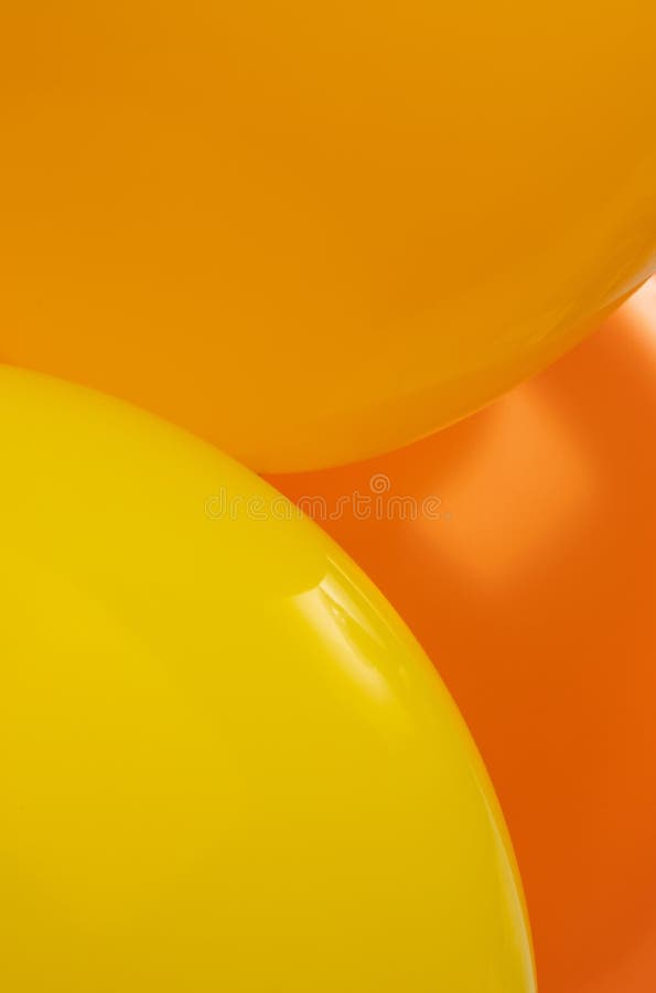 A Bunch of Yellow and Orange Helium Balloons Isolated on a White ...