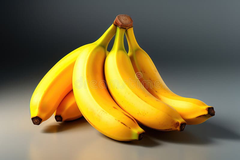 Bunch of Yellow Ripe Bananas Stock Illustration - Illustration of color ...