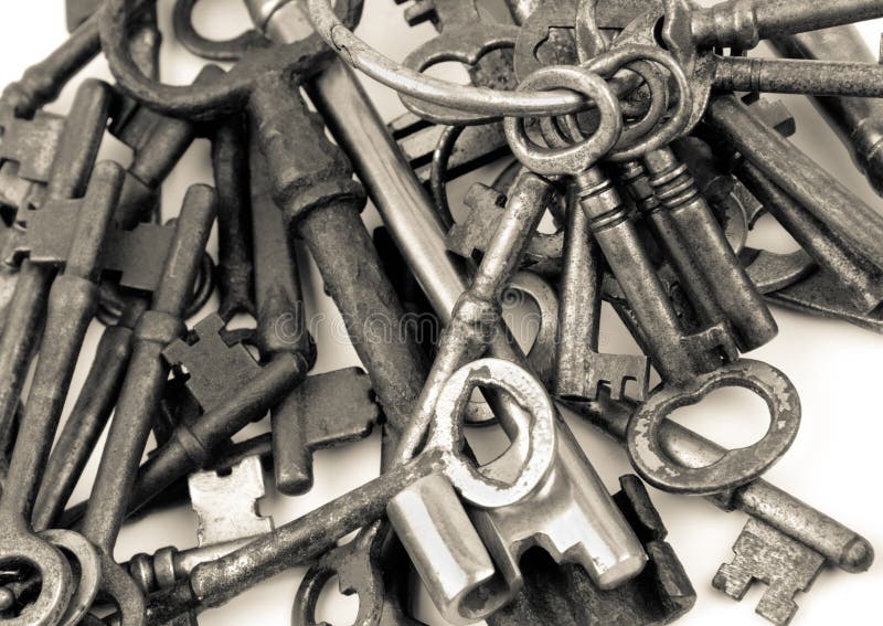Bunched Together Keys stock photo. Image of close, protected - 24285802