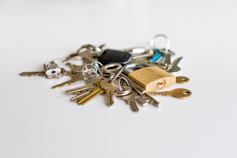 An Arrangement of Keys and Locks Stock Photo - Image of innovation ...