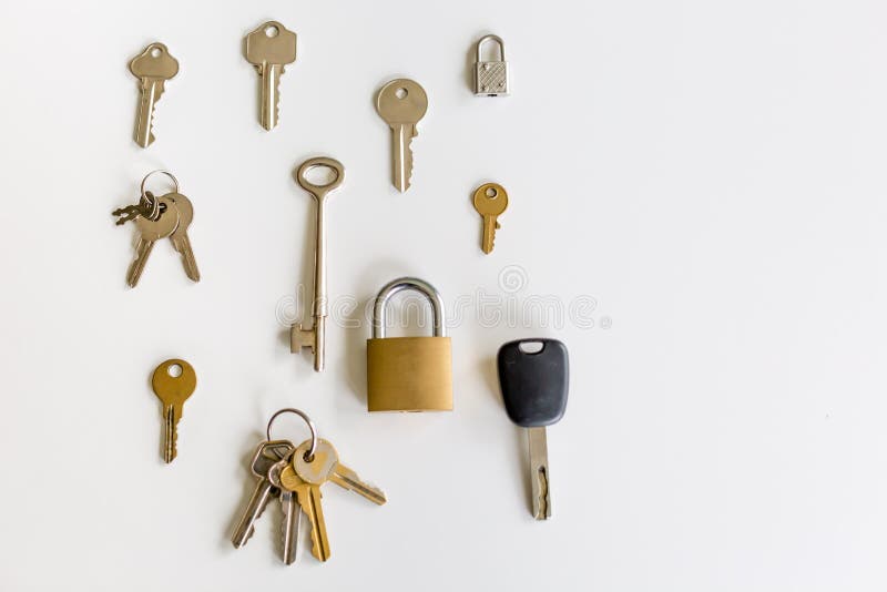 An Arrangement of Keys and Locks Stock Photo - Image of space, locks ...