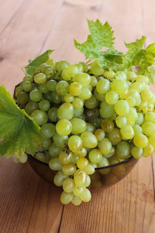 Bunches of Green Grapes in a Cup Stock Image - Image of light, variety ...