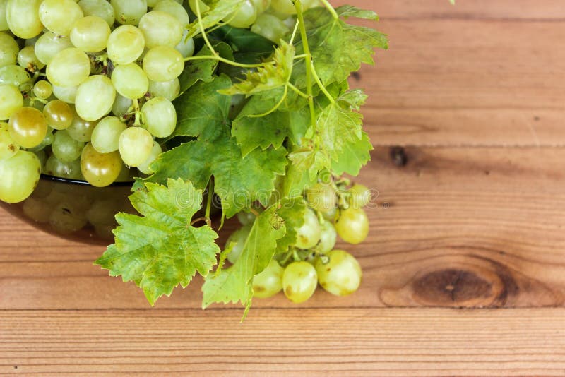Bunches of Green Grapes in a Cup Stock Photo - Image of ripe, juicy ...
