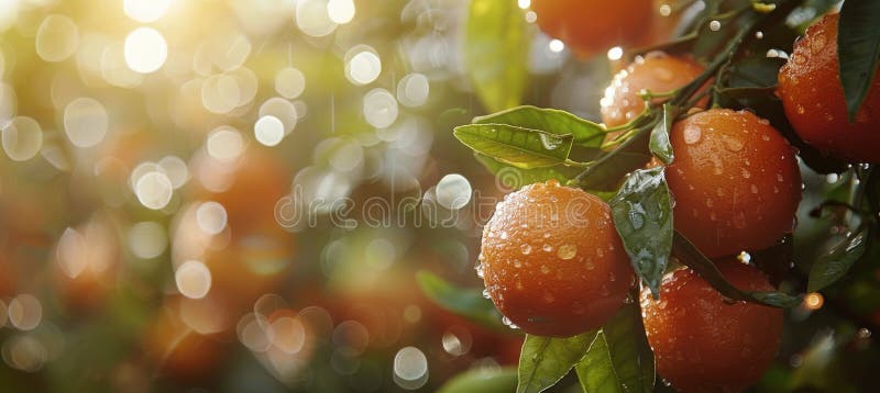 Bunches of Oranges on an Orange Tree Stock Photo - Image of grove, ripe ...