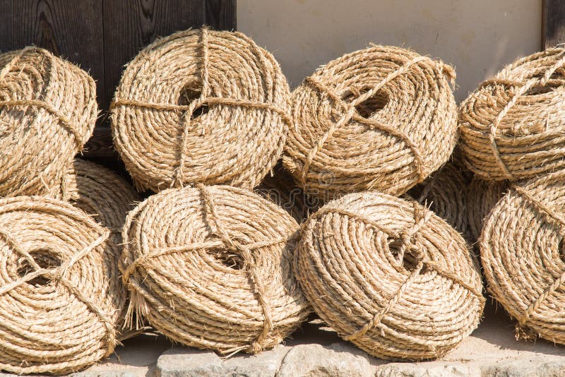 Bunches of straw rope stock image. Image of korea, skein - 48015713