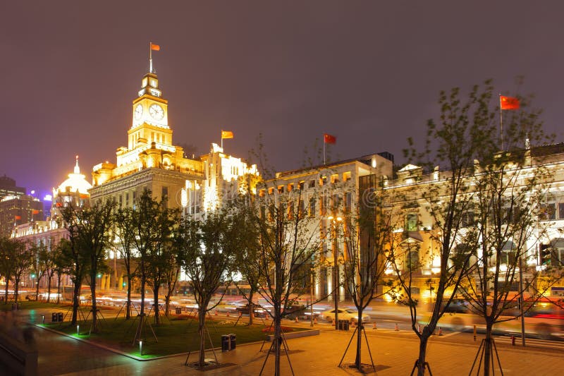 The Bund stock photo. Image of illumination, scene, center - 40366662