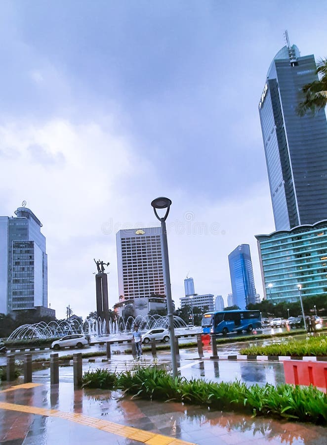 Bundaran Hi Central Jakarta Indonesia Imagen de archivo - Imagen de ...