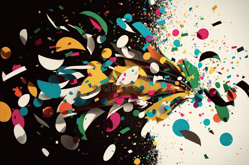 Multi colored confetti stock illustration. Illustration of birthday ...