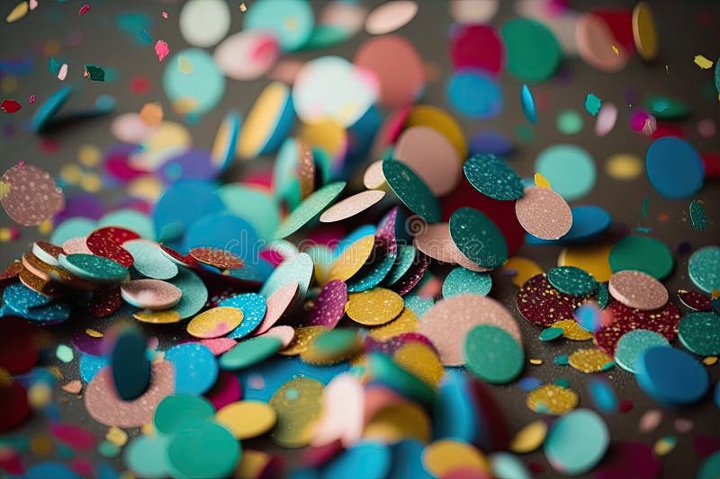 Multi colored confetti stock illustration. Illustration of birthday ...