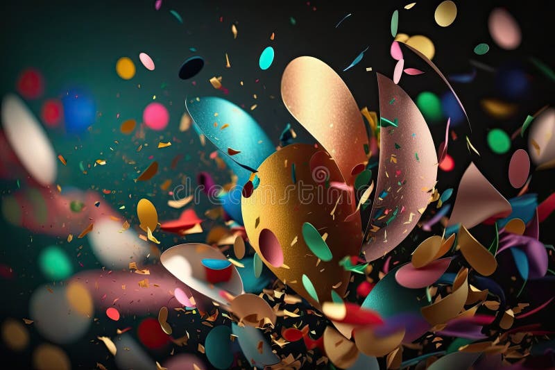 Multi colored confetti stock illustration. Illustration of wedding ...