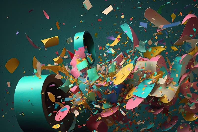 Multi colored confetti stock illustration. Illustration of decoration ...