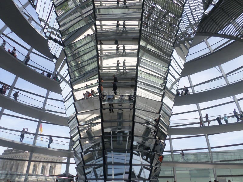 Inside of the Roof Terrace of German Parliament Bundestag Editorial ...