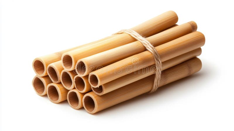 Bundle of Bamboo Sticks Tied Together with String Stock Illustration ...