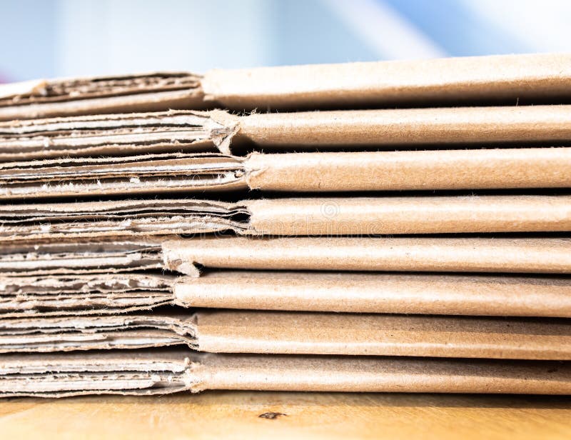 Bundle of Brown Flat Paperboard Packaging Stack Stock Image - Image of ...