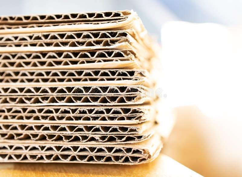 Bundle of Brown Paperboard Packaging Stack Stock Image - Image of ...