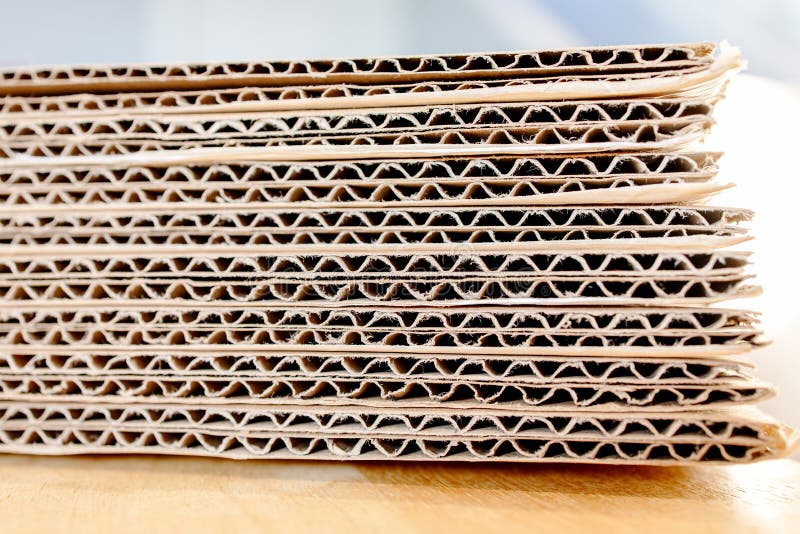 Bundle of Brown Paperboard Packaging Stack Stock Photo - Image of pack ...