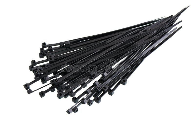 A bundle of cable ties stock photo. Image of ties, plastic - 139820444