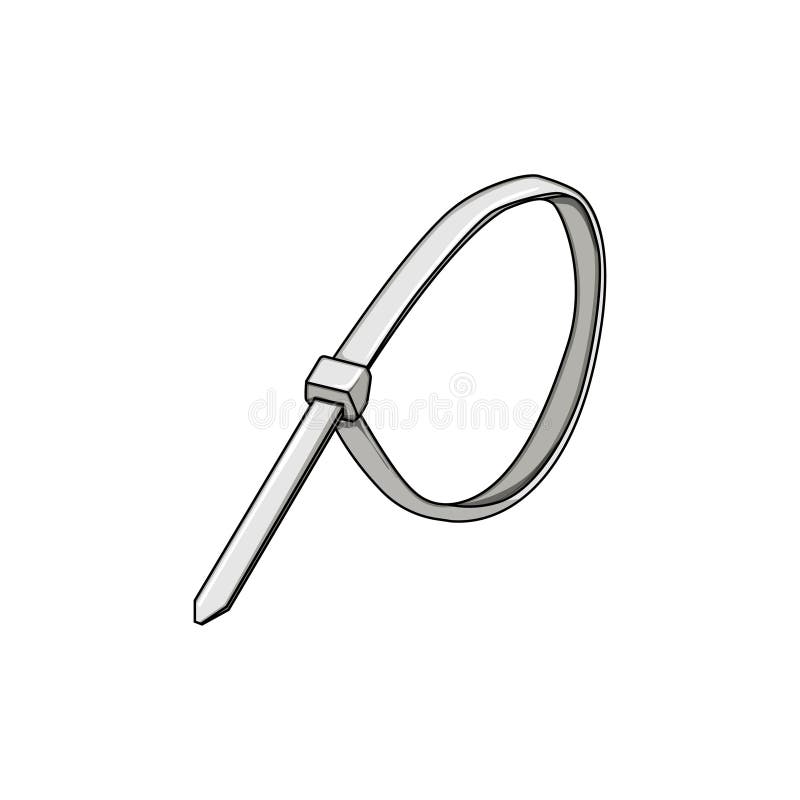 Bundle Cable Ties Cartoon Vector Illustration Stock Vector ...