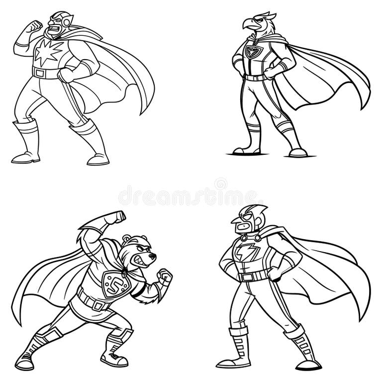 Bundle Cartoon Animation Line Art and Illustrator Eps Stock Vector ...