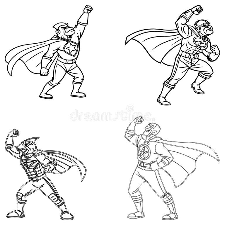 Bundle Cartoon Animation Line Art and Illustrator Eps Stock Vector ...