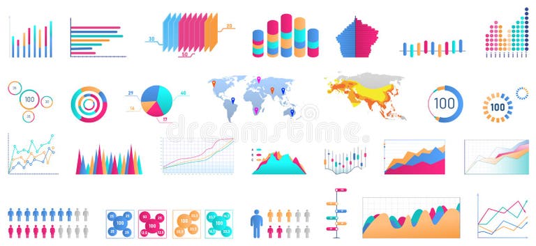 Bundle of Charts, Diagrams, Schemes, Graphs, Plots Stock Vector ...