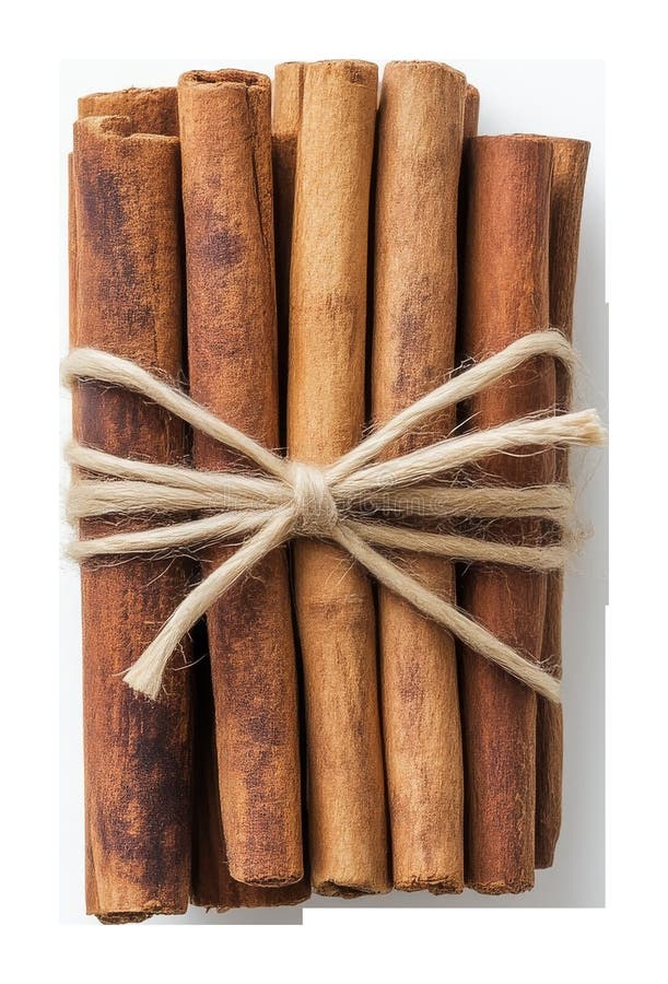Bundle of Cinnamon Sticks Tied with String on Transparent Background ...