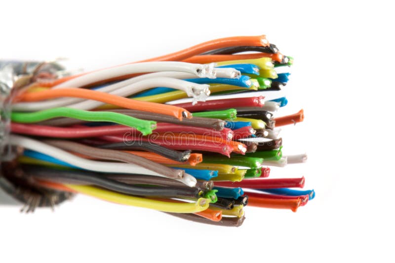 Group of Colored Electrical Cables - Studio Shot Stock Image - Image of ...