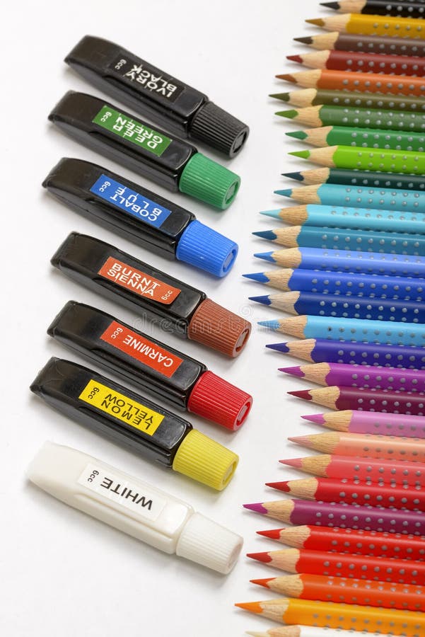 Bundle of Colored Pencils stock image. Image of multi - 89634777
