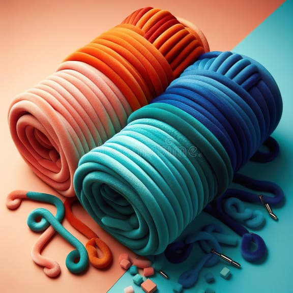 Bundle of Colored Ropes, Square Picture Stock Photo - Image of ...