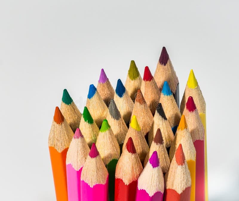 Bundle of Coloured Pencils Ready for Use Stock Illustration ...