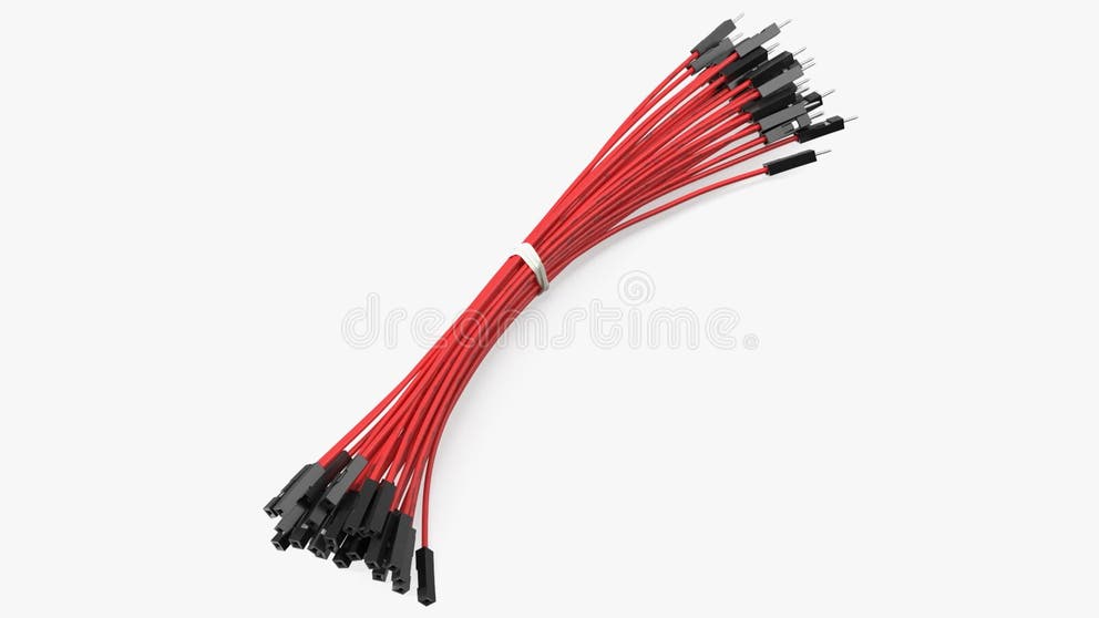 Bundle of Connecting Wires with Pin Connectors Stock Photo - Image of ...