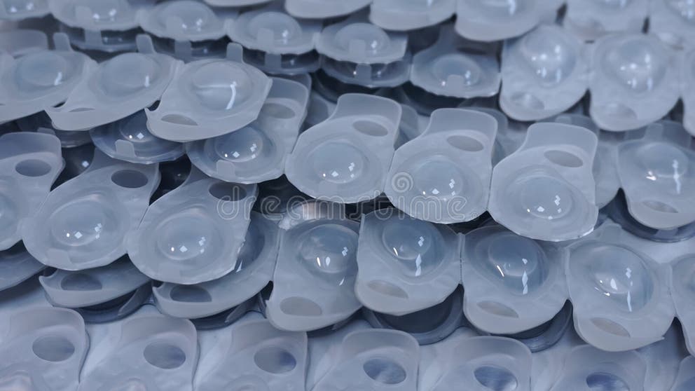 Bundle of daily Contact Lenses Stock Photo - Image of packaging, optics ...