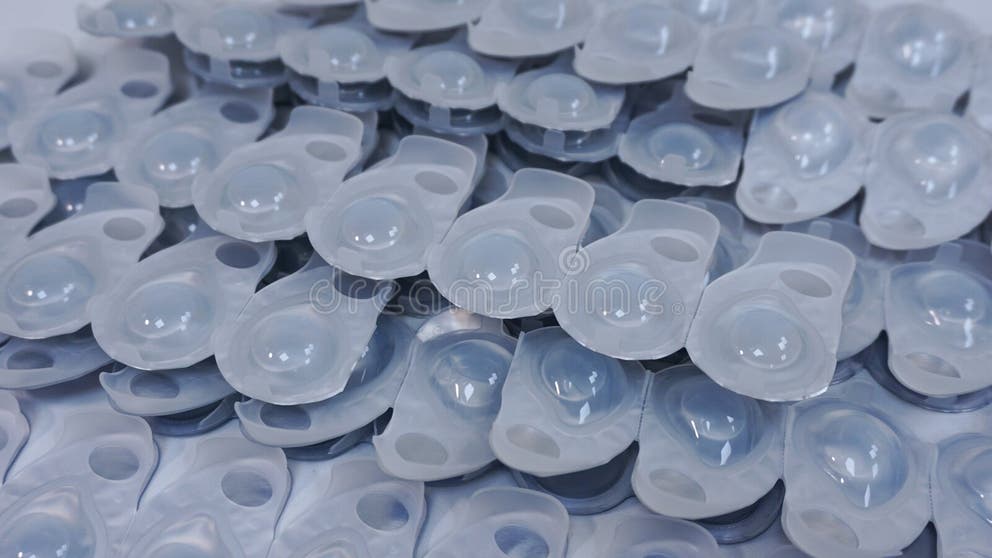 Bundle of daily Contact Lenses Stock Photo - Image of detail, stack ...