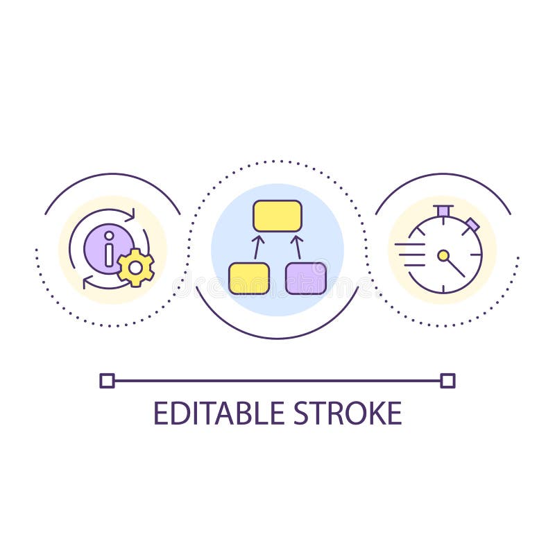 Bundle Data Together Loop Concept Icon Stock Vector - Illustration of ...